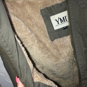 YMI | Jackets & Coats | Cargo Army Green Vest With Faux Fur | Poshmark